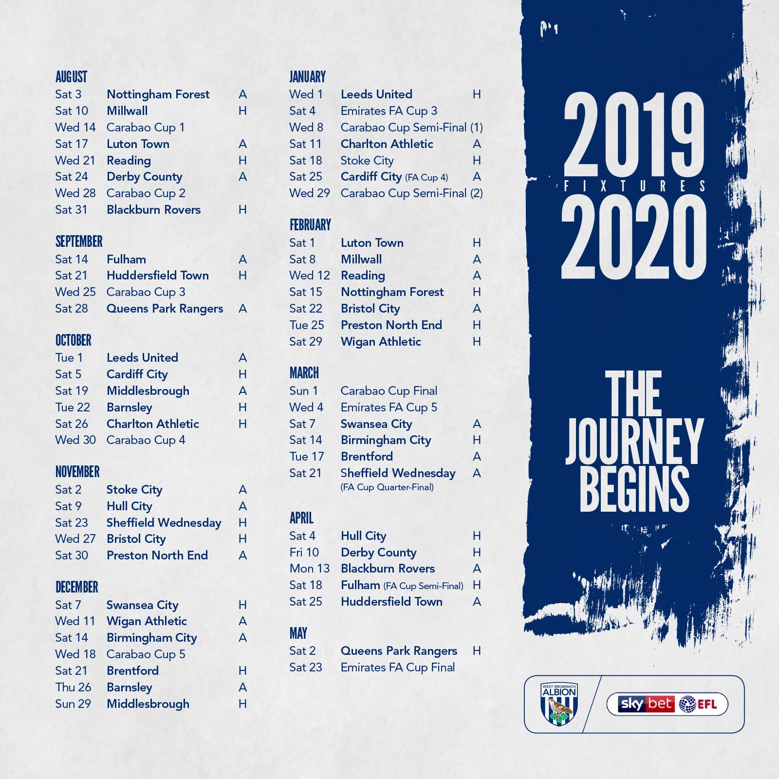 West bromwich albion fixtures store