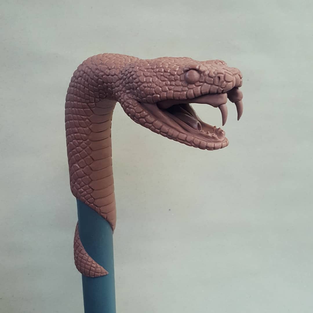 Clay Snake Head
