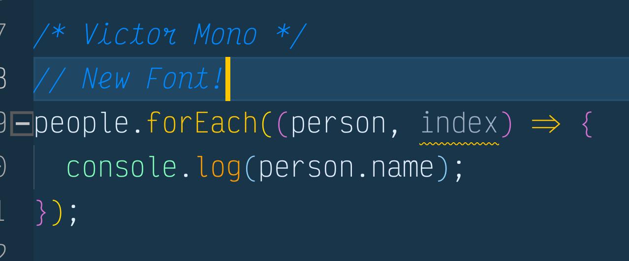 Programming Font Using PP Neue Machina As My New Programming Font.