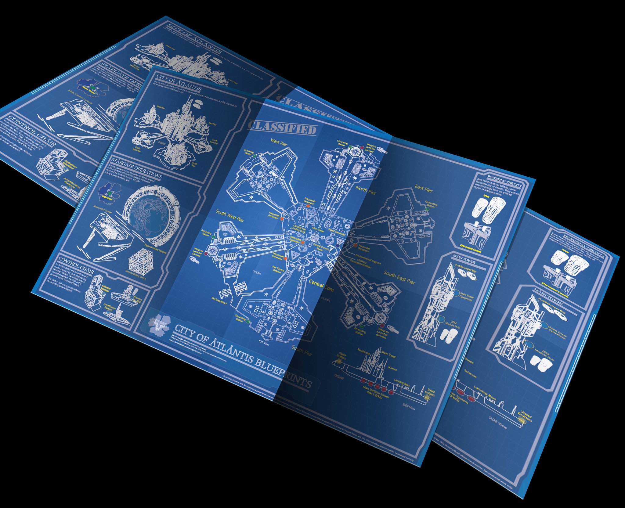 Stargate Atlantis City Schematics