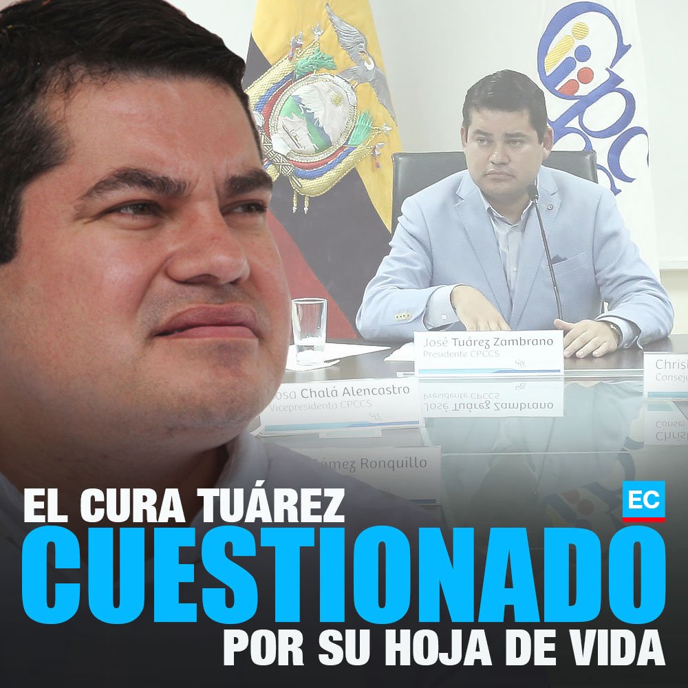 A las inconsistencias en la hoja de vida del cura José Carlos Tuárez, presidente del Consejo de ...