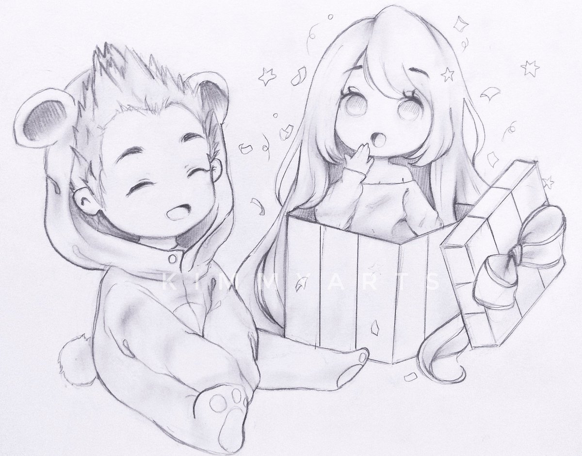 Cute Anime Chibi Couple Drawing