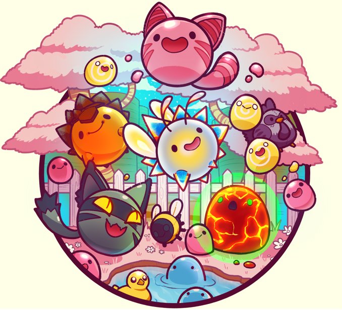 「Also heres some tiny slime rancher fan a」|Kadaburaのイラスト