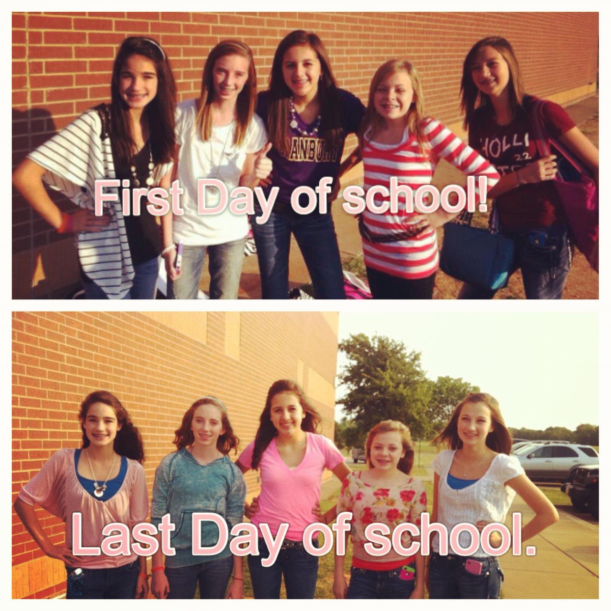 Middle School Girls Then And Now