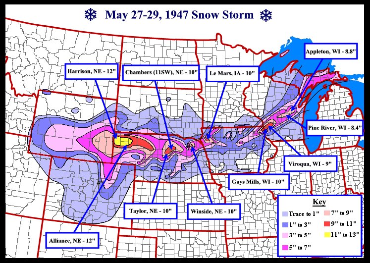 On this date in WeatherHistory... a big snow storm hit the central U.S ...