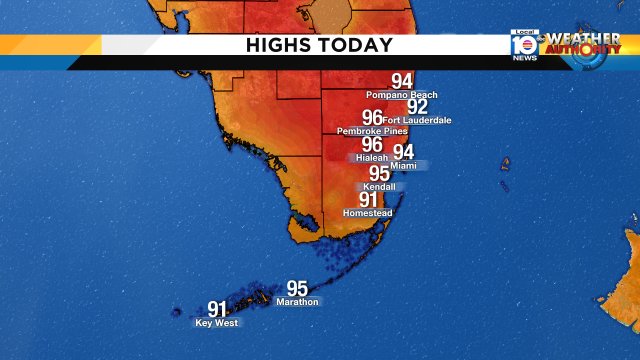 HOT SUNDAY - Record breaking high temperatures today along with mainly ...