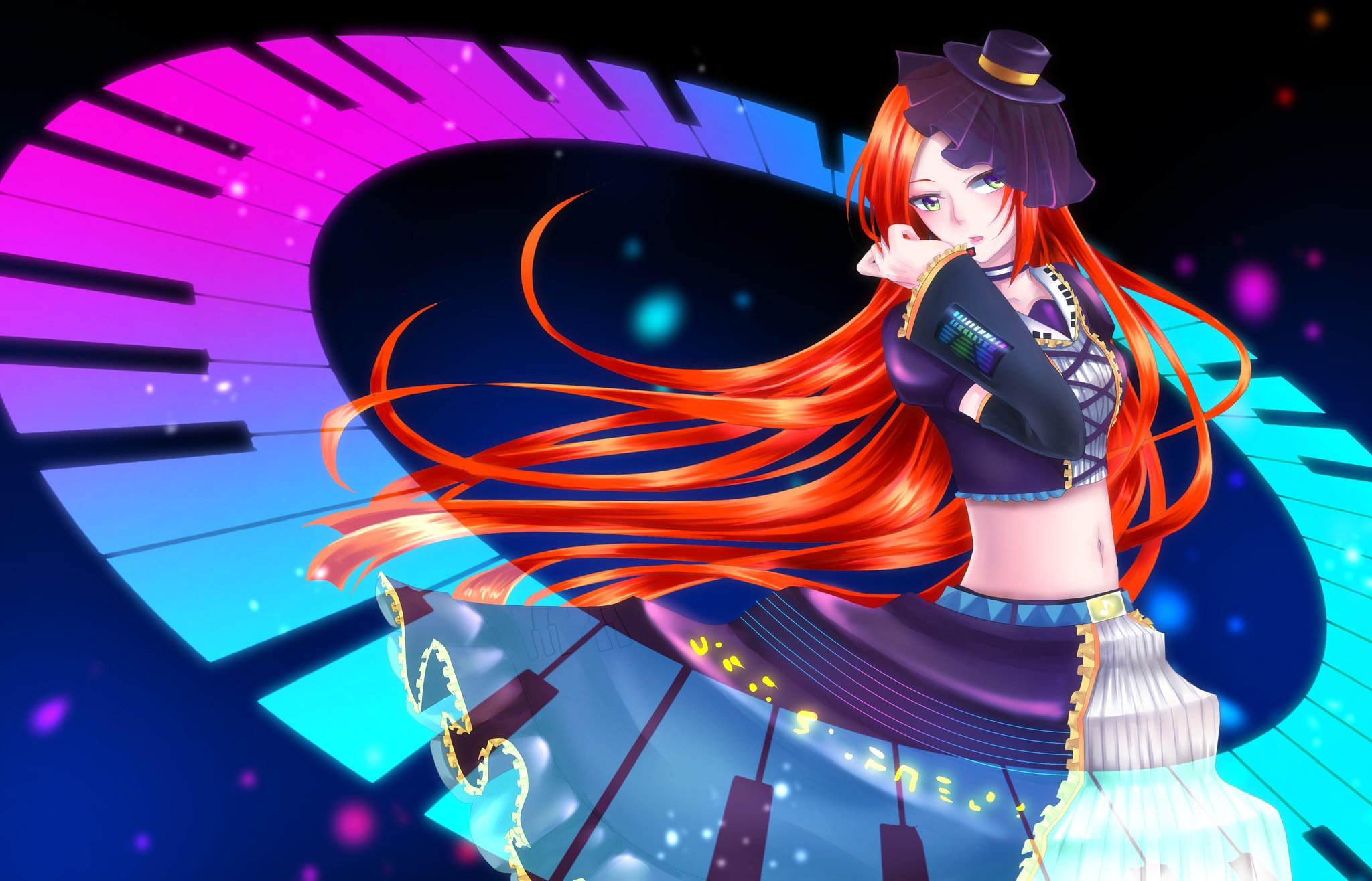 piapro@ありがとう10周年！ on Twitter: "傘天さんのリツさん！カラフルに光る鍵盤やふんわりなびく長い髪、そしてセクシーな表情がステキですっ！o(*ﾟ∀ﾟ*)o【https ...