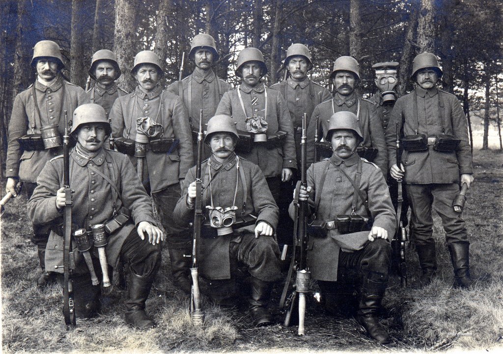 May 13, 1917 - german shock troopers (stoßtruppen) pose for a ...