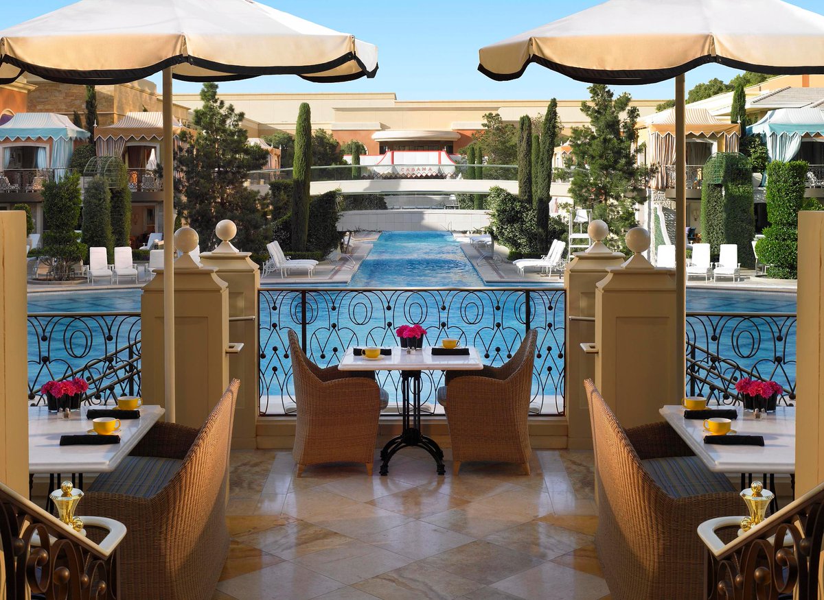 It's a beautiful day for Al Fresco dining overlooking the pool at ...