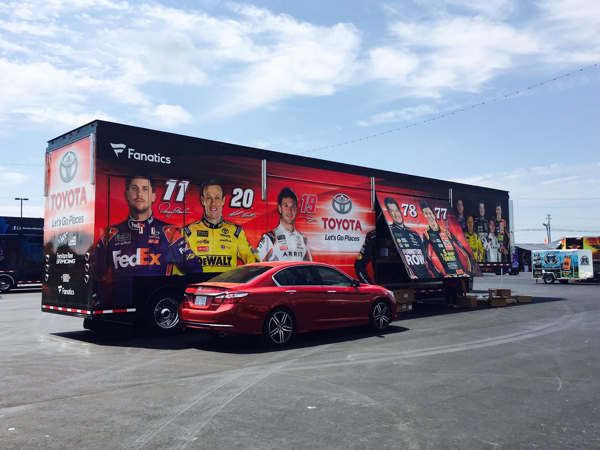 The Merchandise Haulers have arrived at Charlotte : r/NASCAR