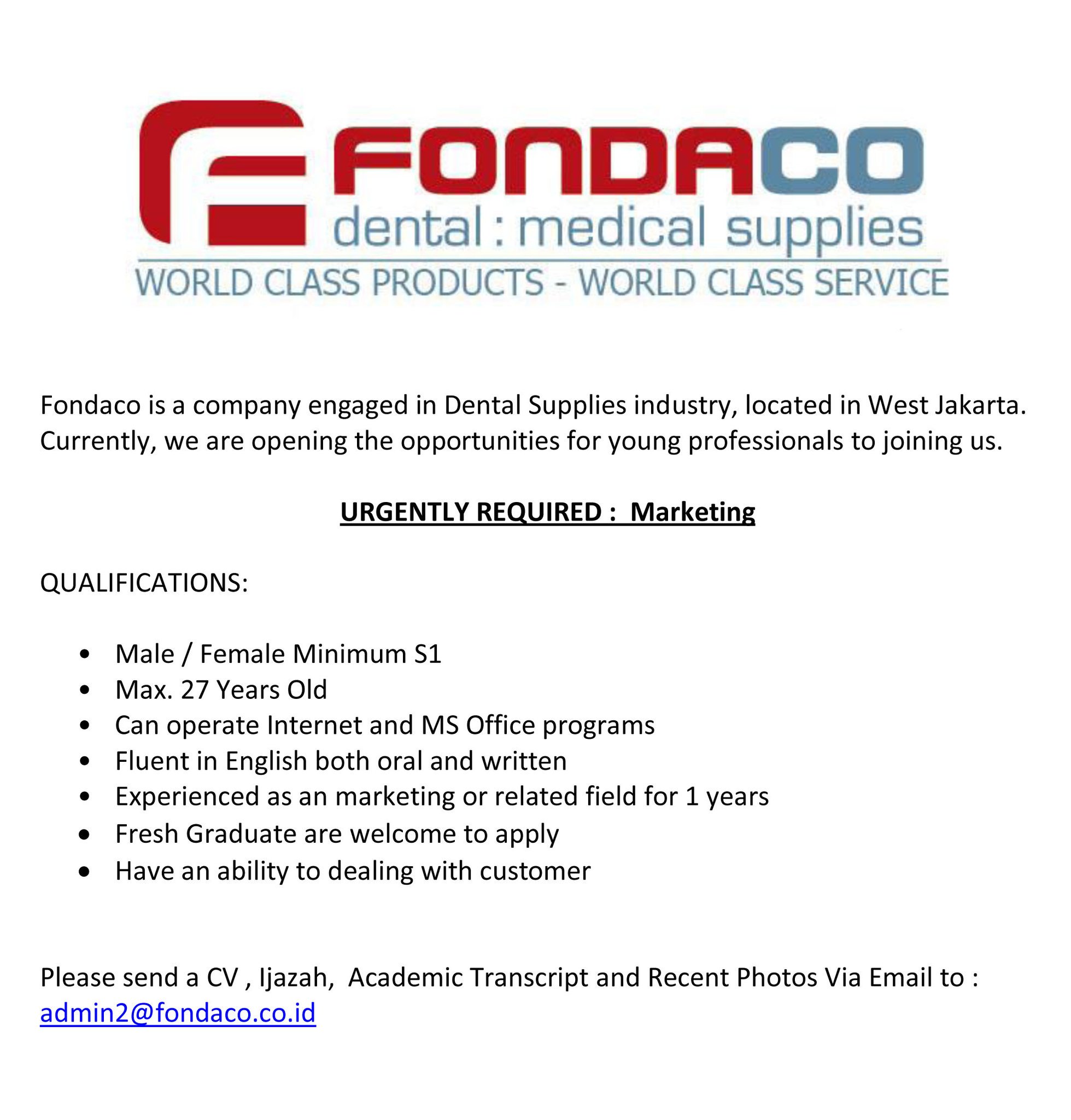 Job Application Email Fresh Graduate