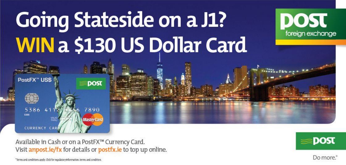 Fancy an An Post Currency Card loaded with $130 for your US adventure ...