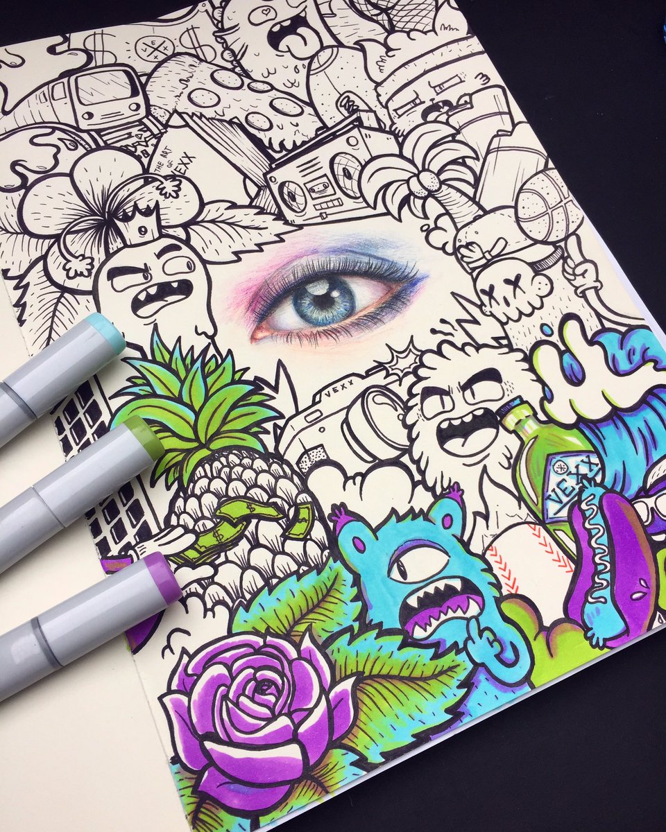 Vexx doodle flower - vilsilver