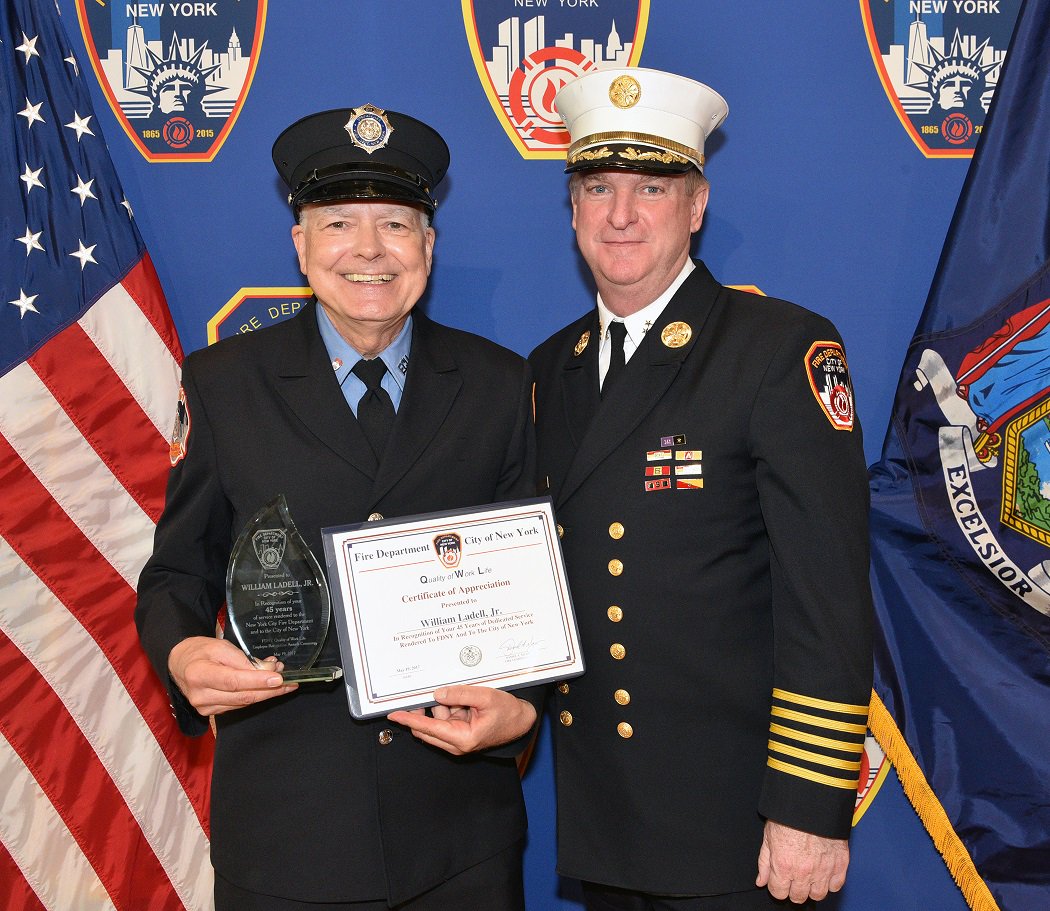 FDNY Fire Alarm Dispatcher William Ladell, Jr recognized for 45 years ...