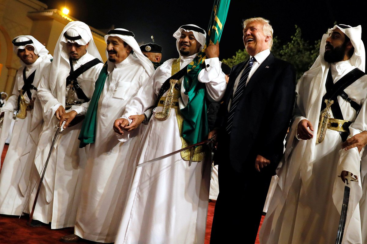 . joins in traditional Saudi sword dance as he visited Saudi Arabia in ...