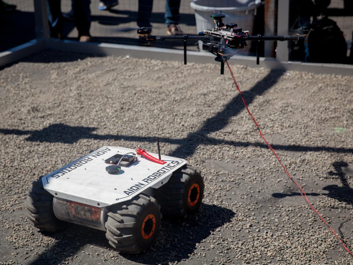 Teamwork! This drone & rover combo use IntelEdison, IntelJoule ...