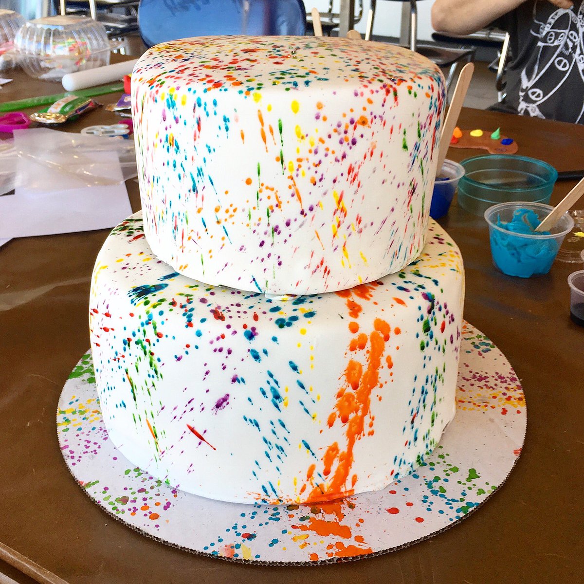 Paint Splatter Cake Tutorial