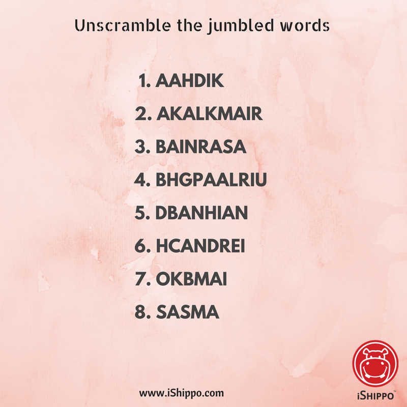 Jumbled Words With Answers