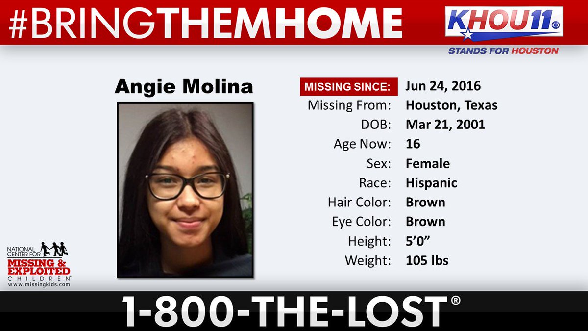 MISSING: 16-year-old Angie Molina BringThemHome | KHOU 11 News Houston ...