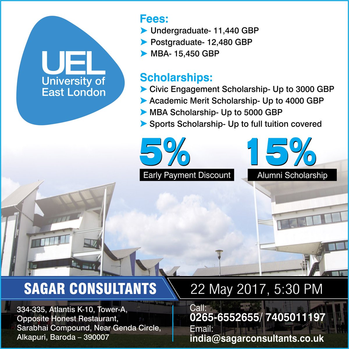 Uk University Spot Admission At Cochin Uel London