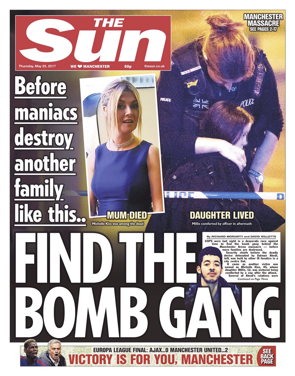 Thursday's Sun: "Find the bomb gang" tomorrowspaperstoday bbcpapers ...