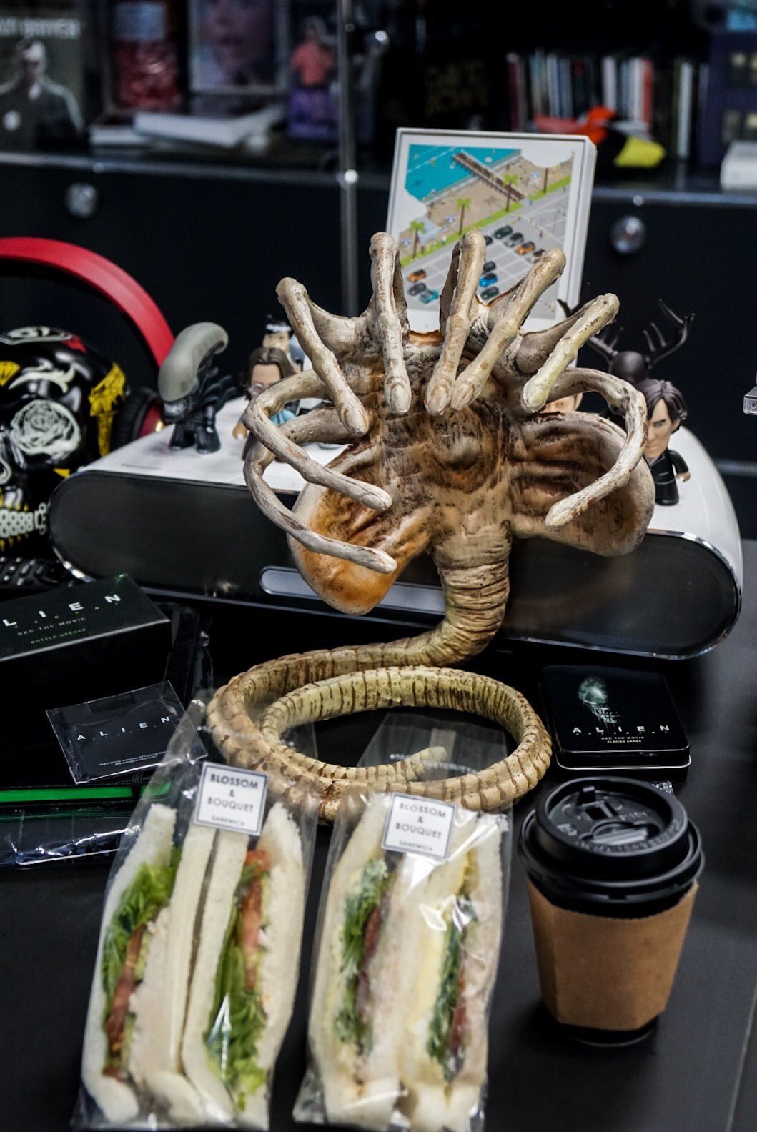 Alien Eating A Sandwich