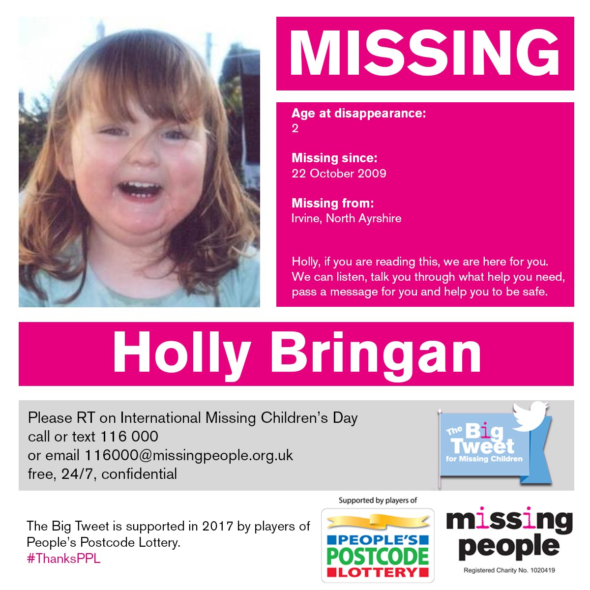 UK - UK - Holly Bringan, 2, Irvine, North Ayrshire, Scotland, 22 Oct ...