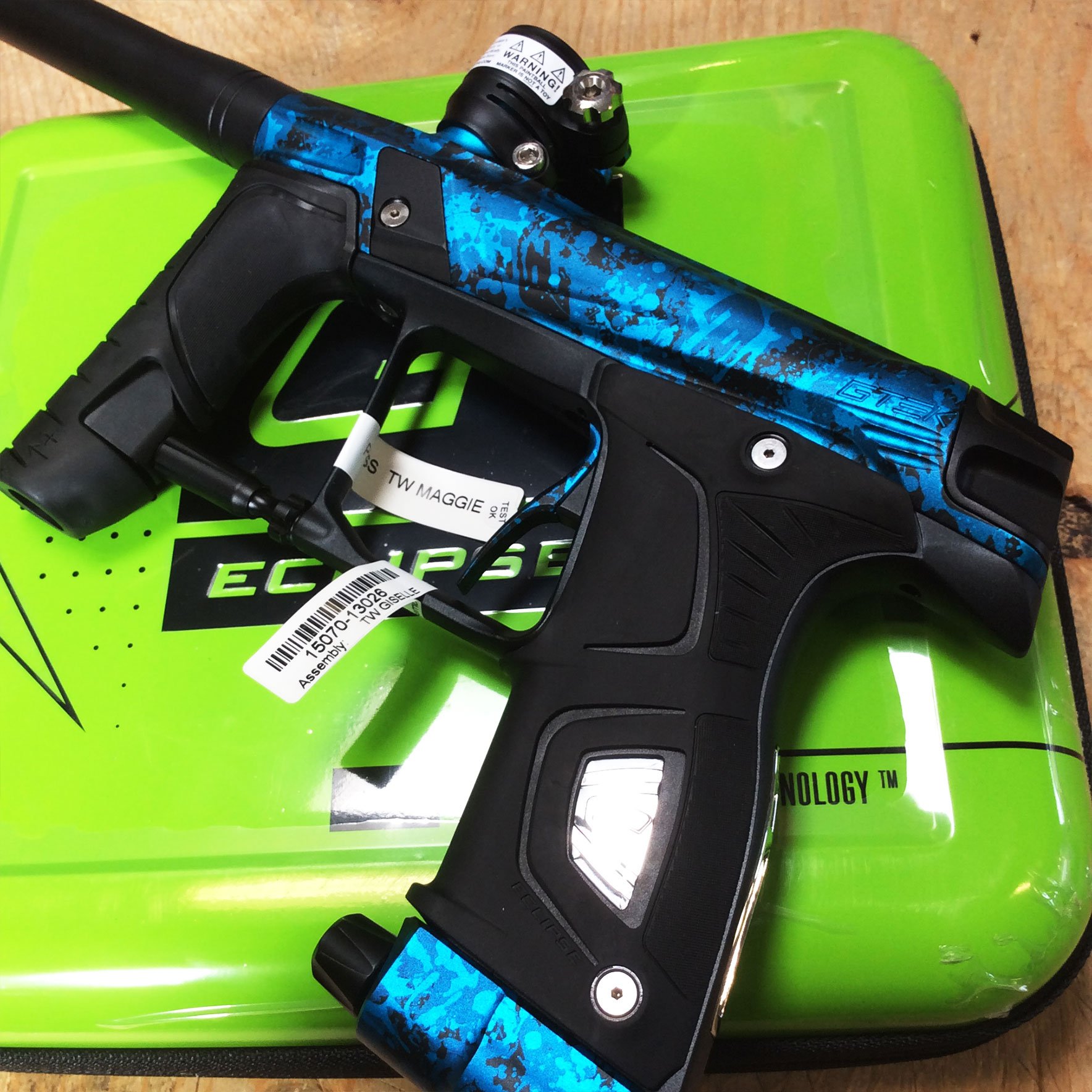 Blue Paintball Splats