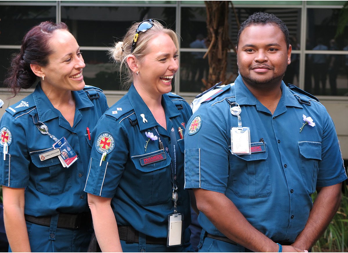 Paramedic, tyson kebisu was presented with his epaulettes from qas ...