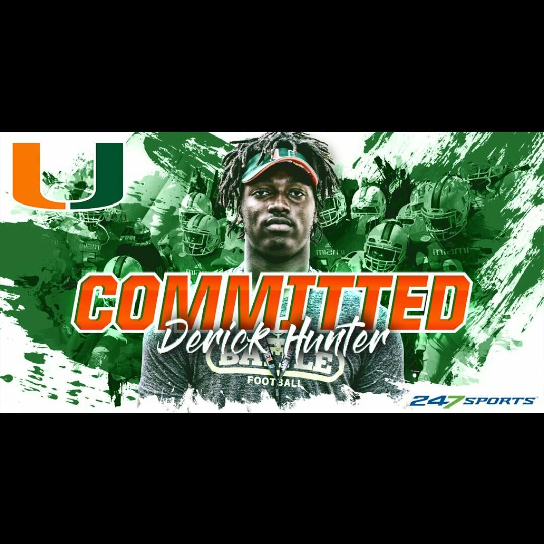 2019 4* DE Derick Hunter commits to Miami : r/CFB