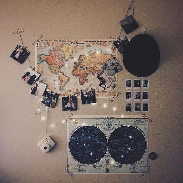 World Map Tumblr Room