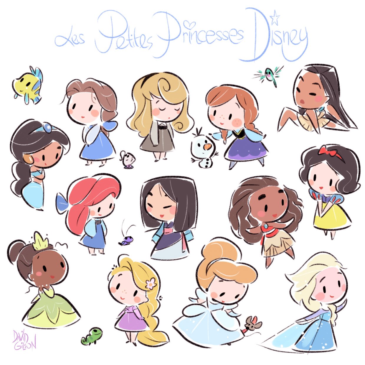 Cute Disney Princess Drawing
