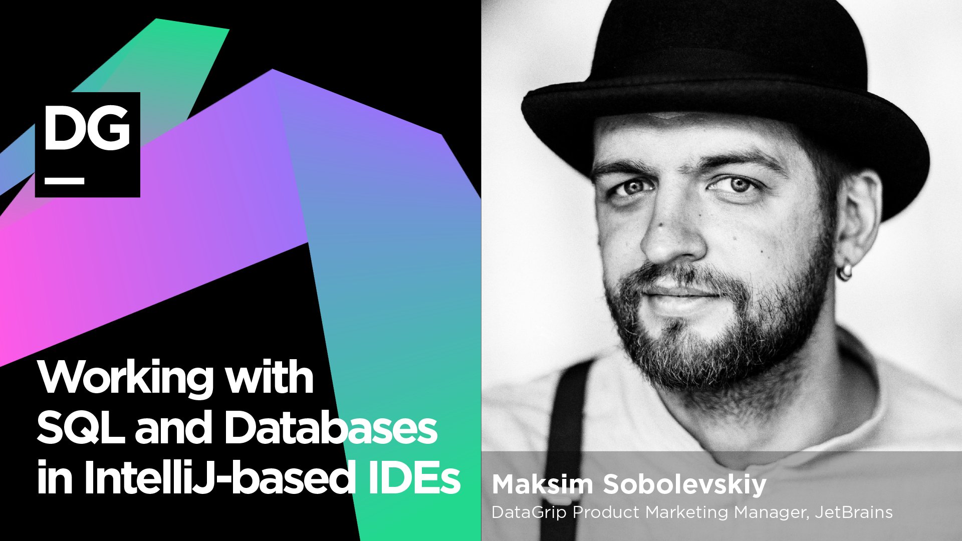 JetBrains DataGrip on Twitter: "Join our webinar: Working with SQL and Databases in IntelliJ ...