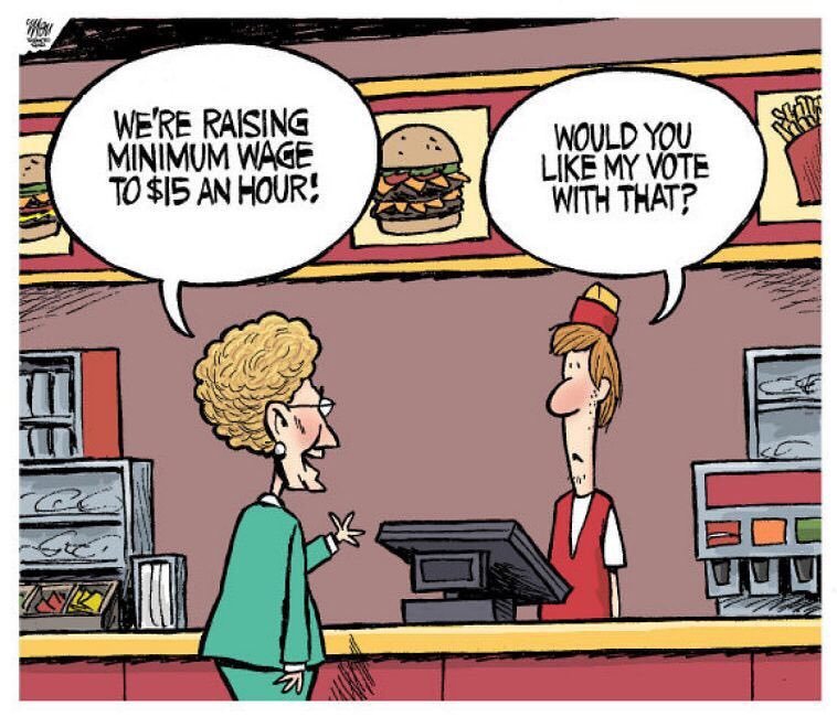 "Minimum Wage" is Wednesday's editorial cartoon by @theomoudakis ...