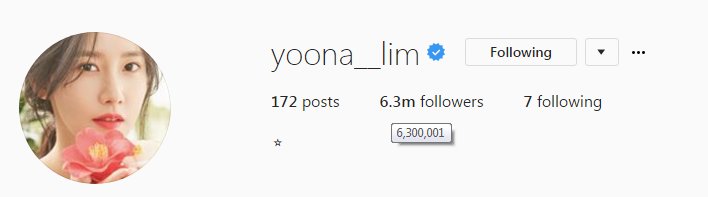 Mystarmyangel-융융 on Twitter: "170601 Yoongstagram reaches 6.3m followers! #YoonA…