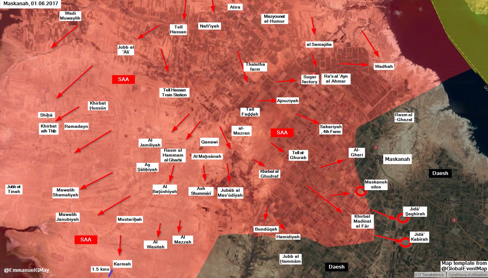 Syrische Armee macht Fortschritte bei Umzingelung von Maskanah | Ein ...