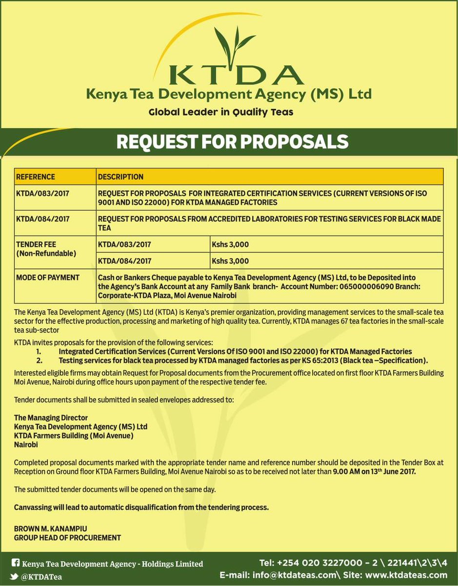 Techno Mobile, KTDA, Siasa Place And Davis Are Hiring, Apply Now ...
