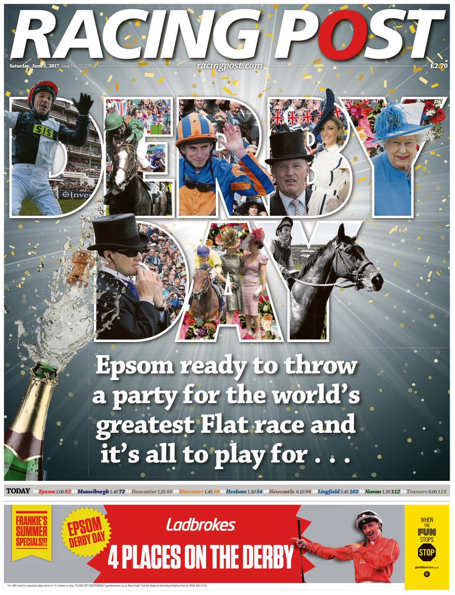 Saturday Racing Post: award-winning Tom Kerr sets the Investec Derby ...