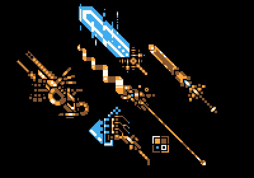 Gold Sword Pixel Art