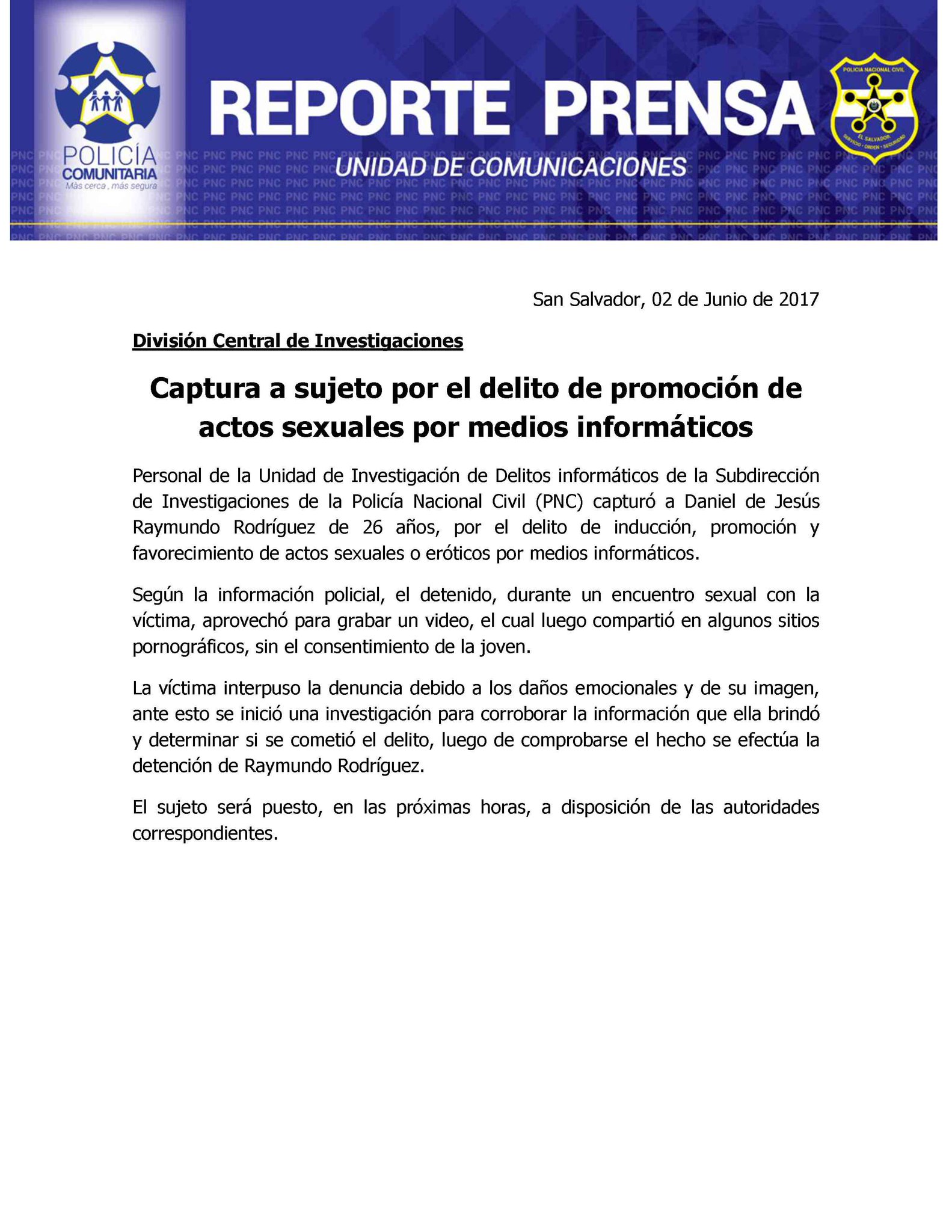 Pnc El Salvador On Twitter División Central De Investigaciones
