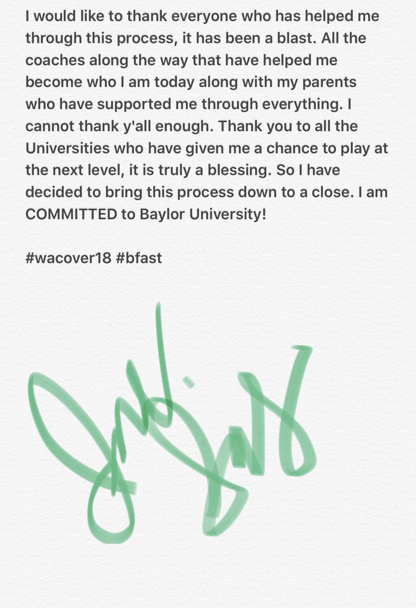 2018 3* TE Ben Sims commits to Baylor : r/CFB