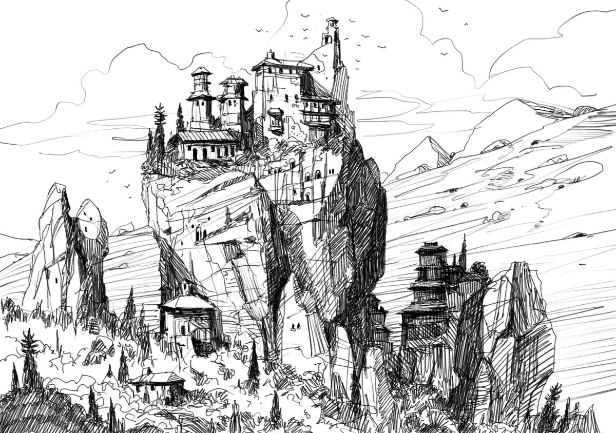 「Meteora inspired doodle #meteora #Procreate #iPad #sketch 」Raphael ...