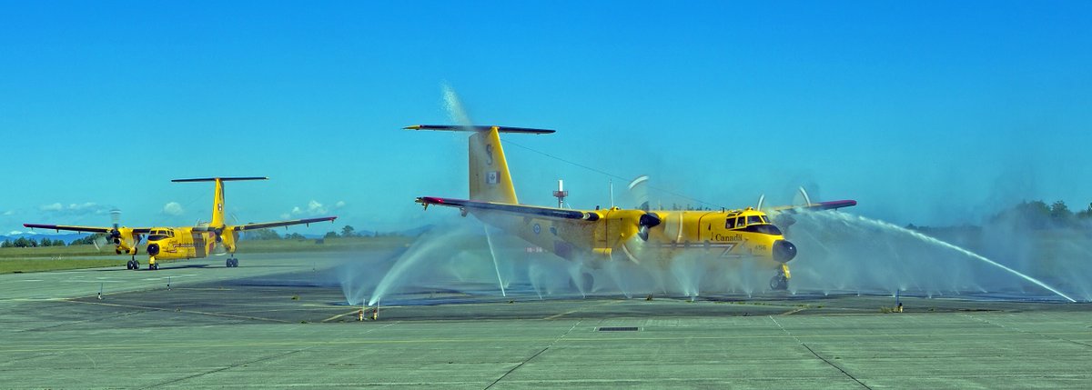 Is it my turn yet? A CC-115 Buffalo goes through a birdbath after a ...