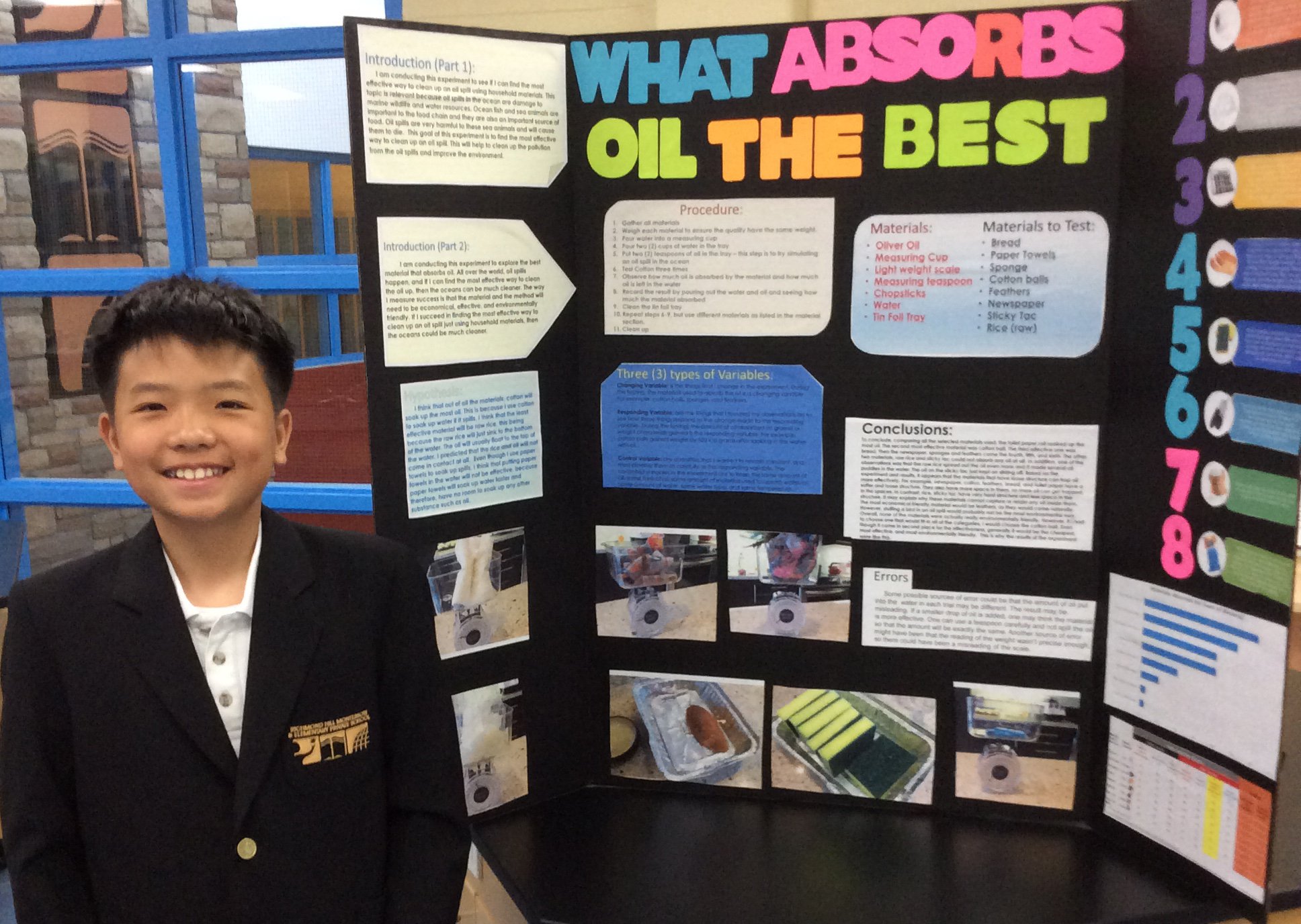 Oil Spill Science Fair Experiment Oil Spill Study Nets Students First