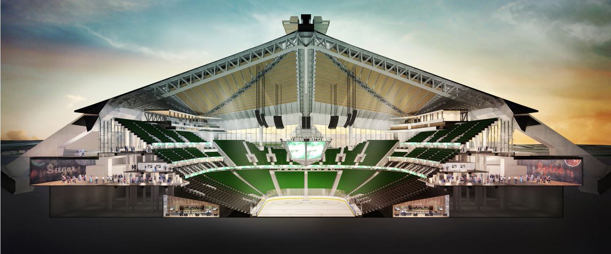 Cross-section of the proposed Seattle Center Arena making a bid for NHL ...