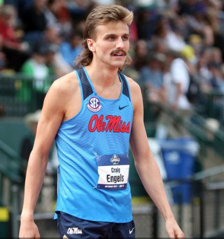 The mustache & mullet of Craig Engels, who will be in the 1,500 meter ...