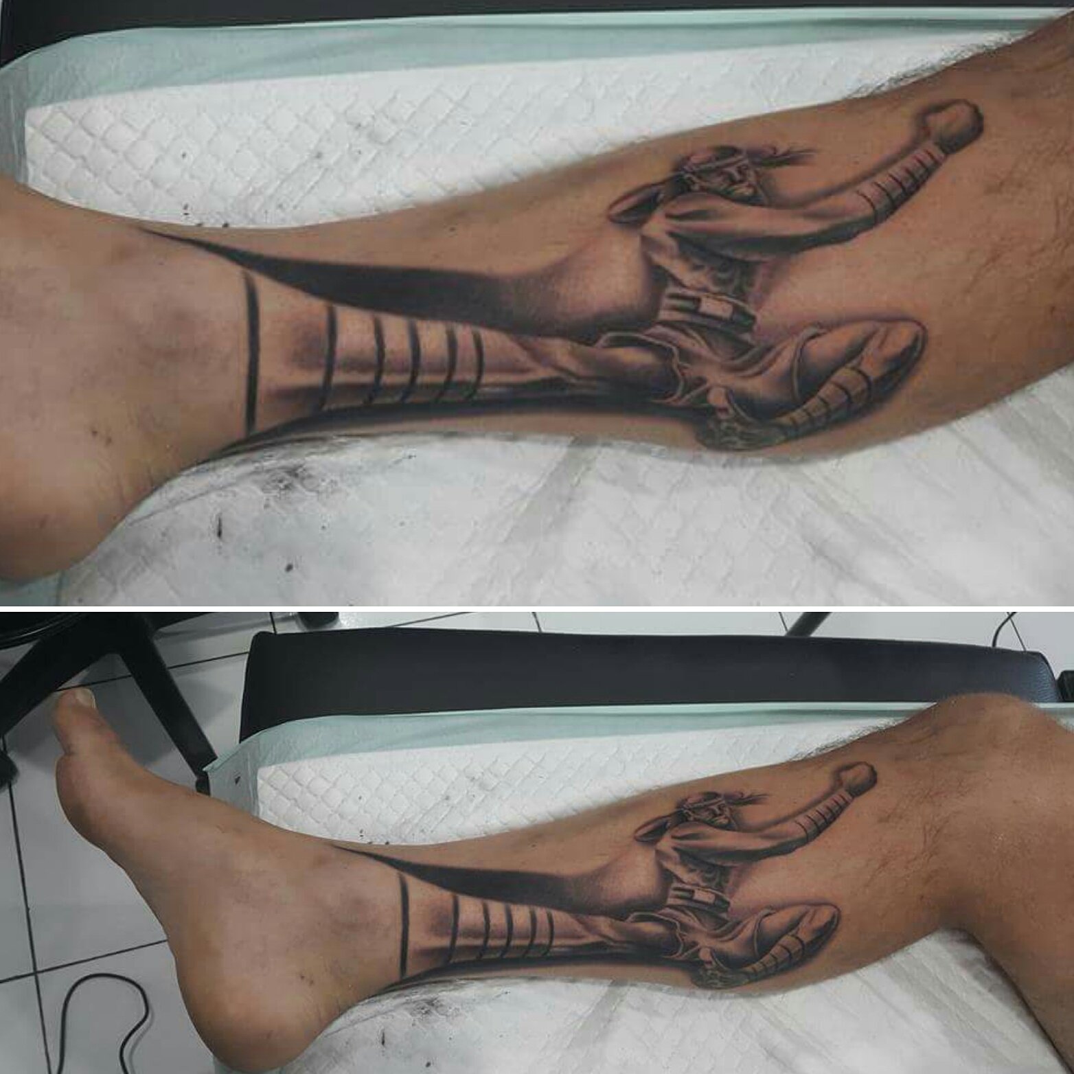 Frankenstein Foot Tattoos