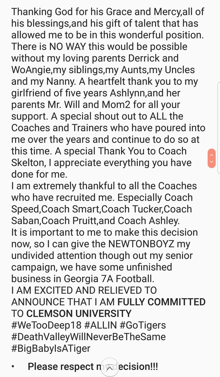 2018 3* DT Darnell Jefferies commits to Clemson : r/CFB