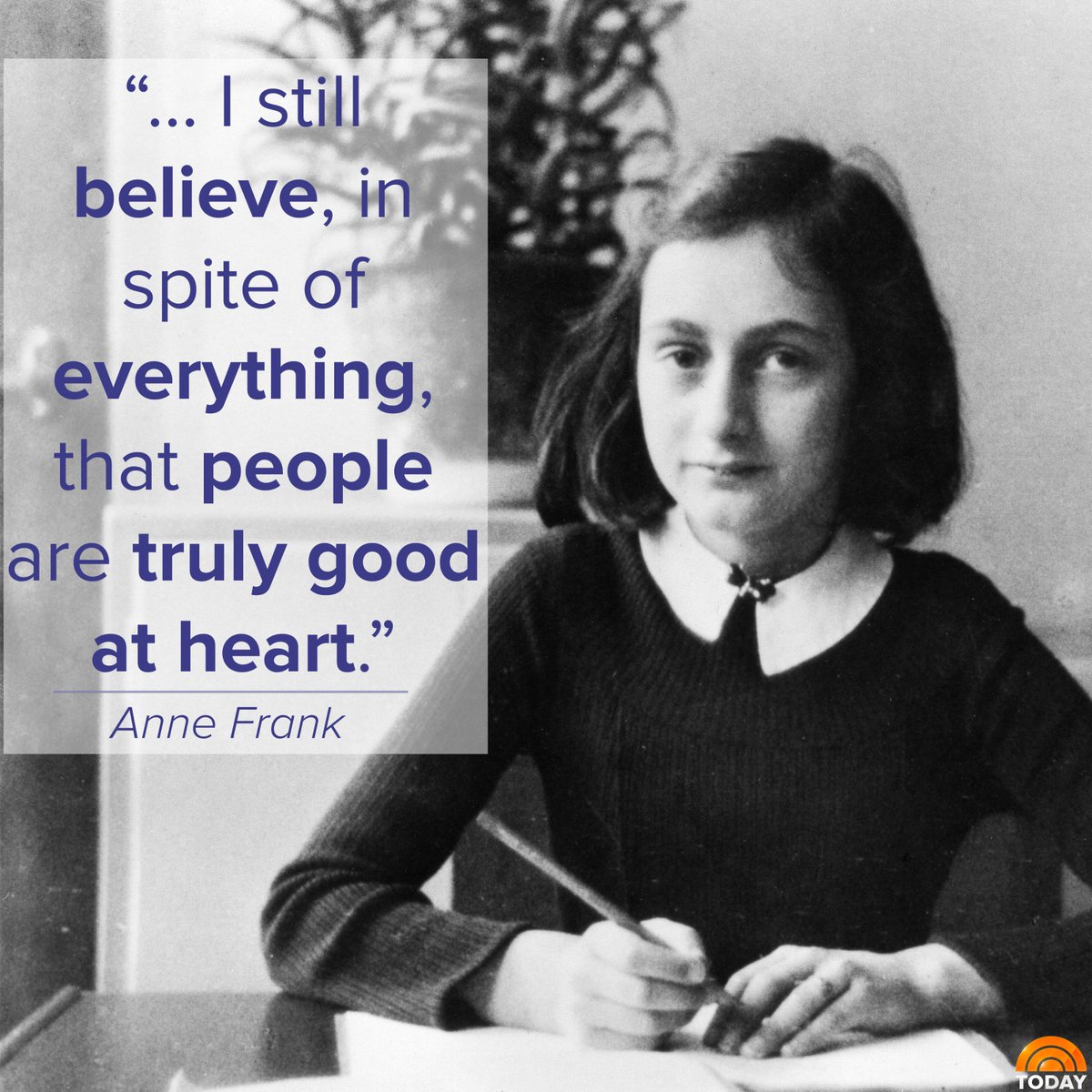 On what would have been her 88th birthday, we remember Anne Frank ...