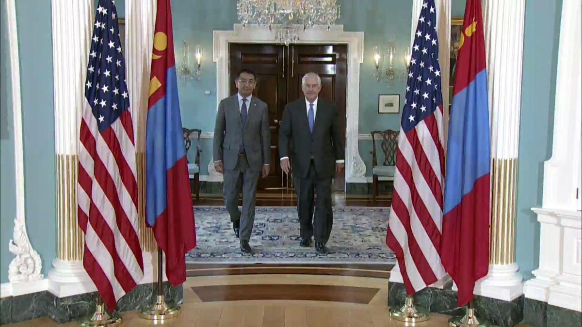 Department of State on Twitter: "Secretary Tillerson meets with #Mongolia's Foreign Minister ...